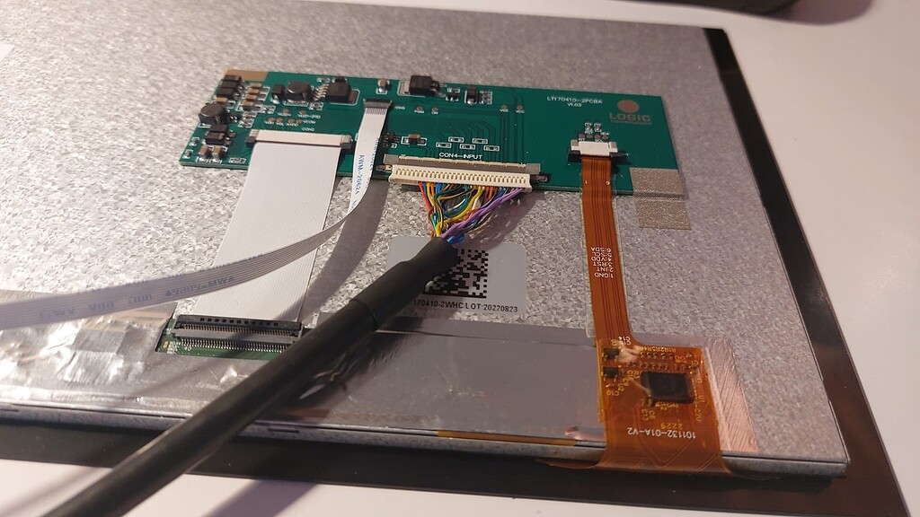 How to to connect the Capacitive Touch LVDS Display 10.1" using the provided cables in the ...